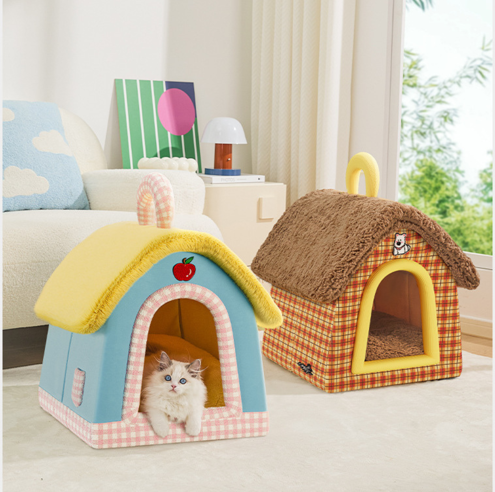 Cottage-Style Soft Pet House – PawPawUp