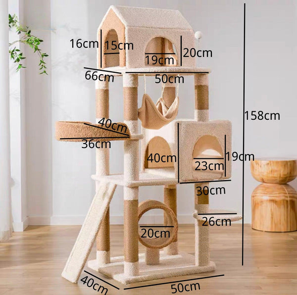 Ona's Cottage Multi-Tier Cat Tree with Cat Scratching Posts – PawPawUp