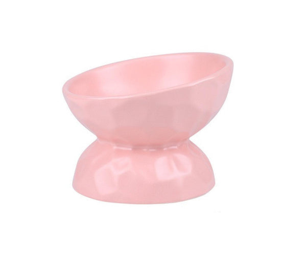 Tilting Ceramic Cat Bowls With Uneven Texture – PawPawUp
